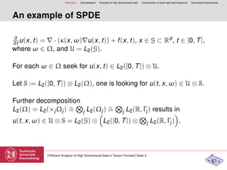 Efficient Analysis of high-dimensional data in tensor formats | PPT