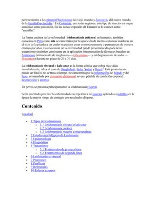 Leishmaniasis | DOCX