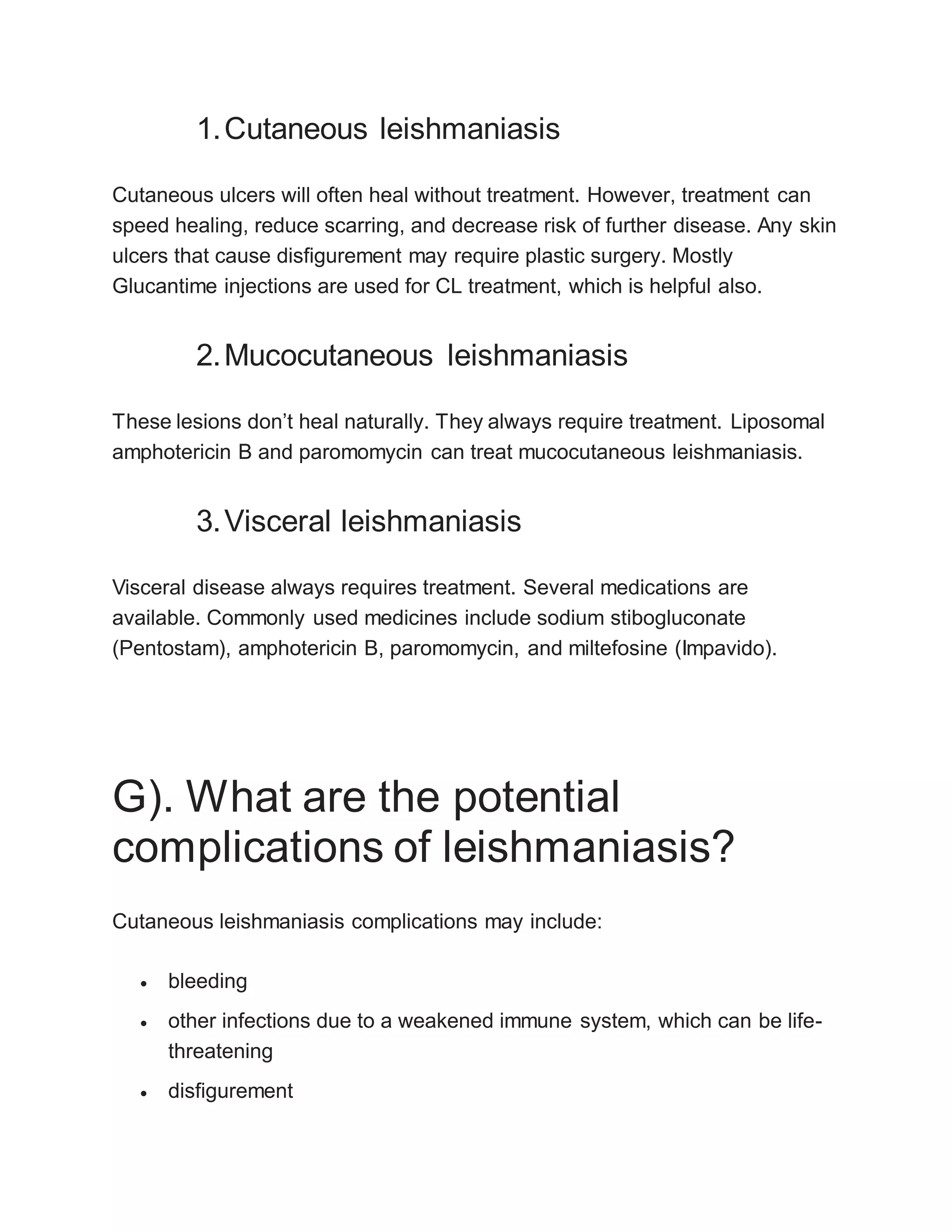 ''Leishmaniasis''. TYPES, CAUSES, SYMPTOMS, RISK FACTORS AND HOW TO ...