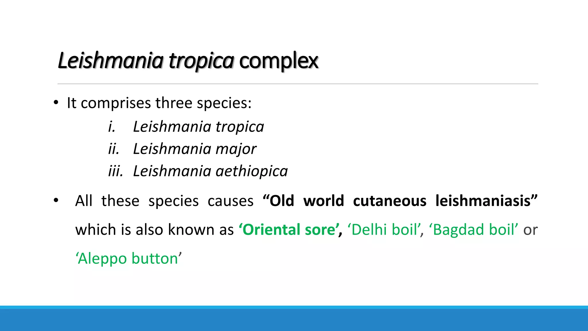 Leishmania Tropica Complex | PPTX