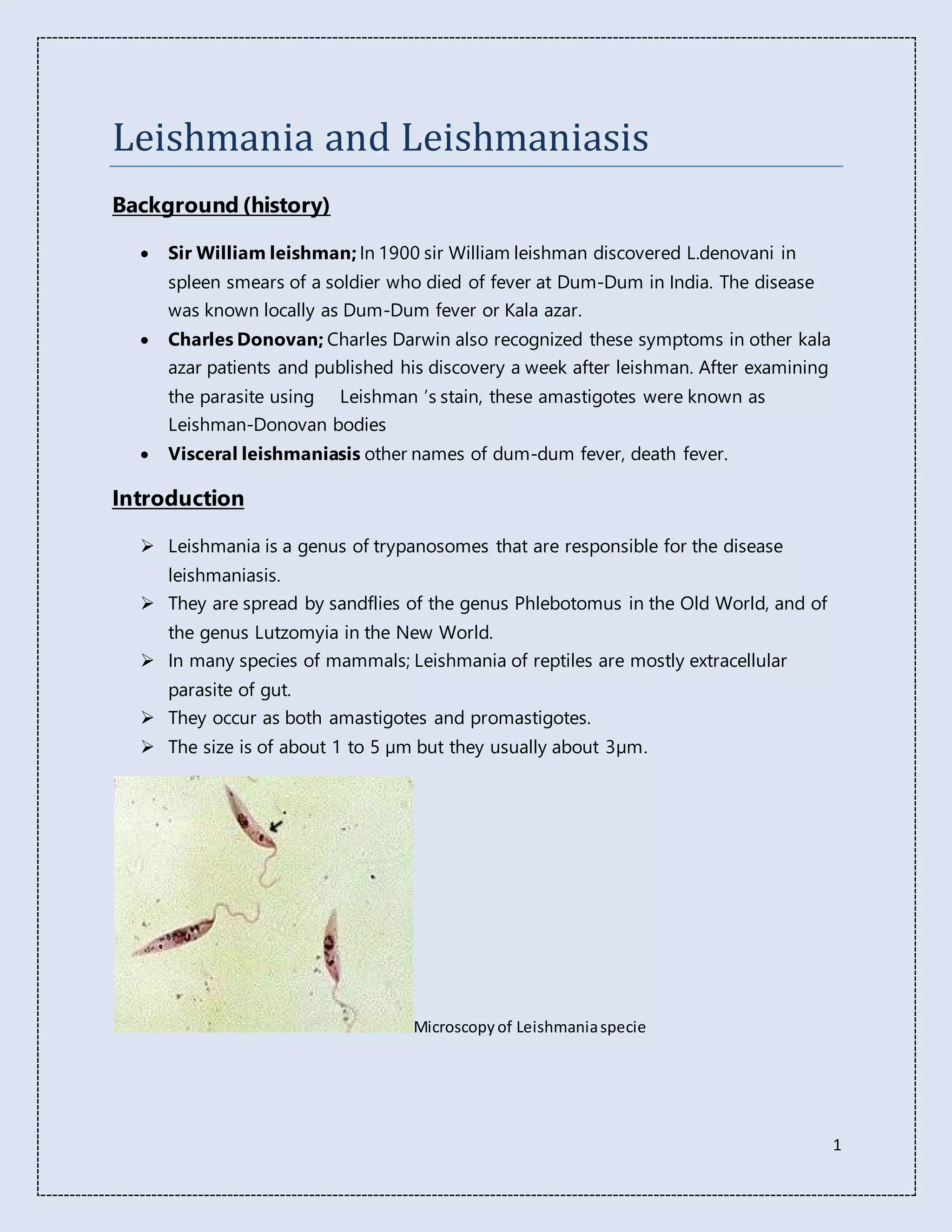 Leishmaniasis | DOCX