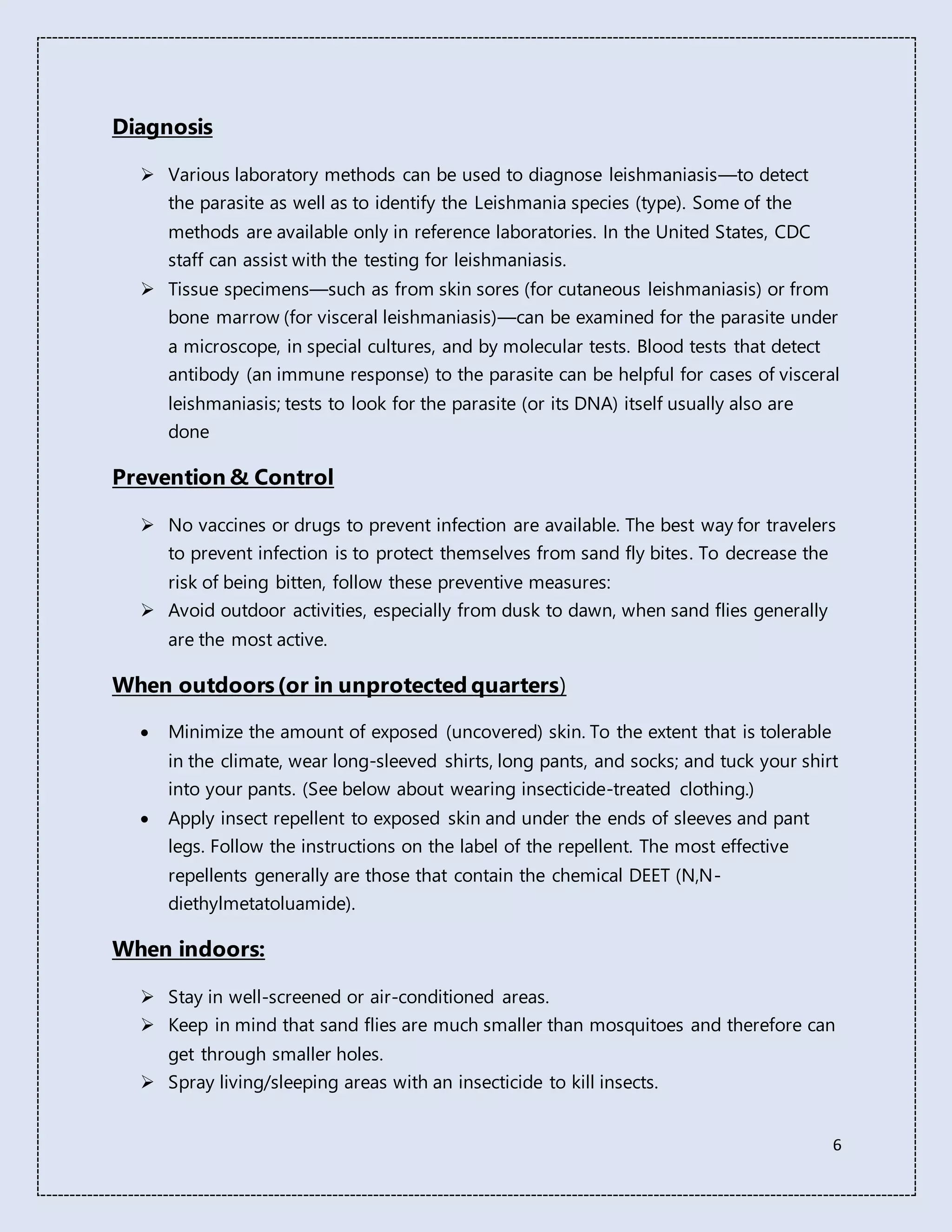 Leishmaniasis | DOCX