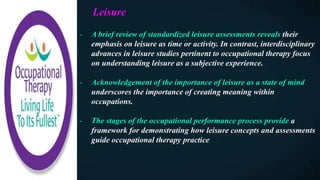 Occupational Therapy and Leisure | PPTX
