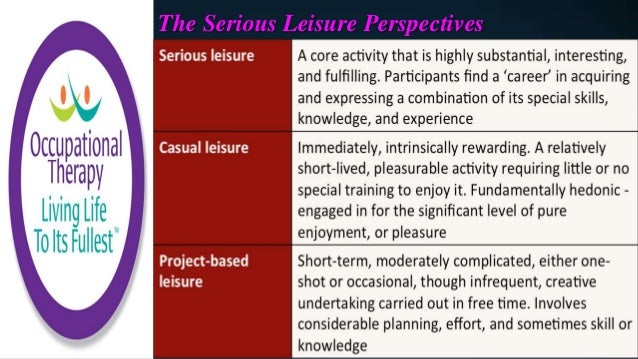 Occupational Therapy and Leisure