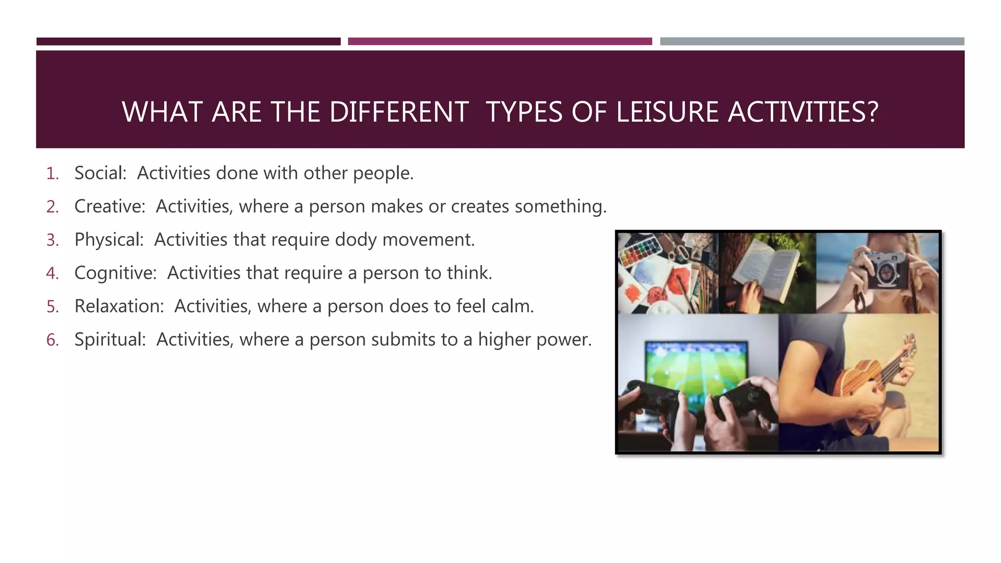Leisure activities for teenagers | PPTX