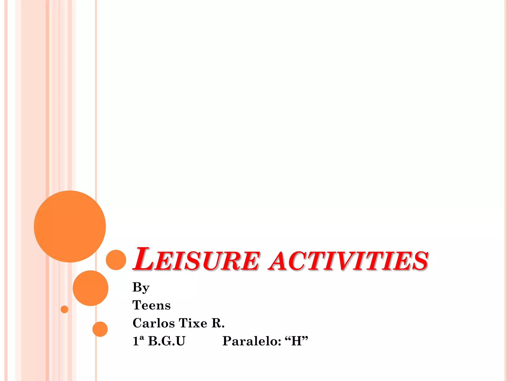 Leisure Activities | PPT