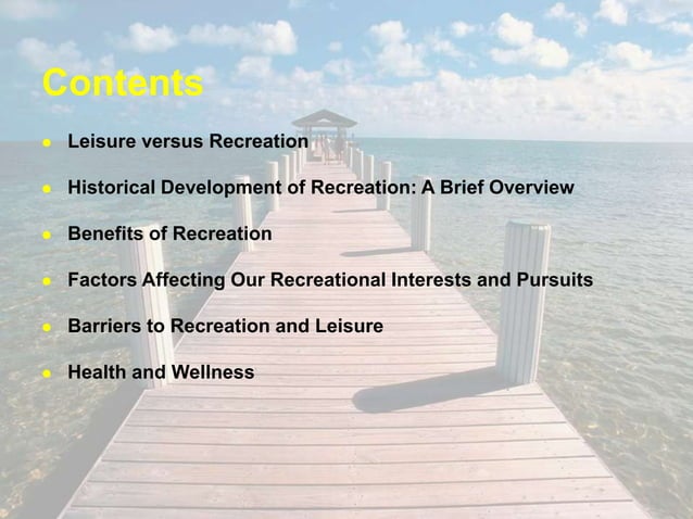 leisure and recreation.ppt | Healthy Living