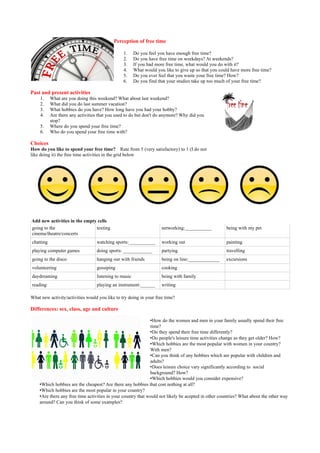 Leisure questionnaire | PDF