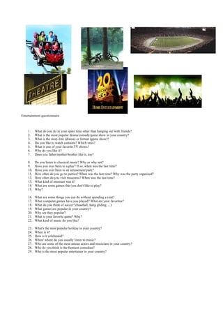 Leisure questionnaire | PDF