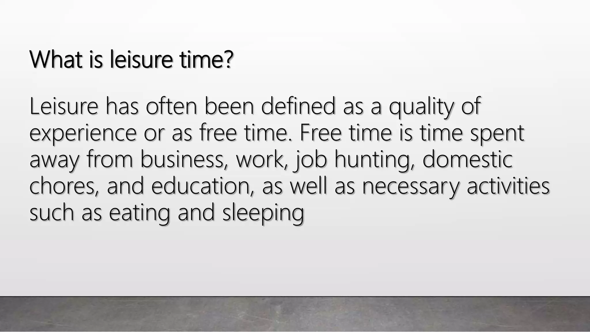 Leisure time1 | PPTX