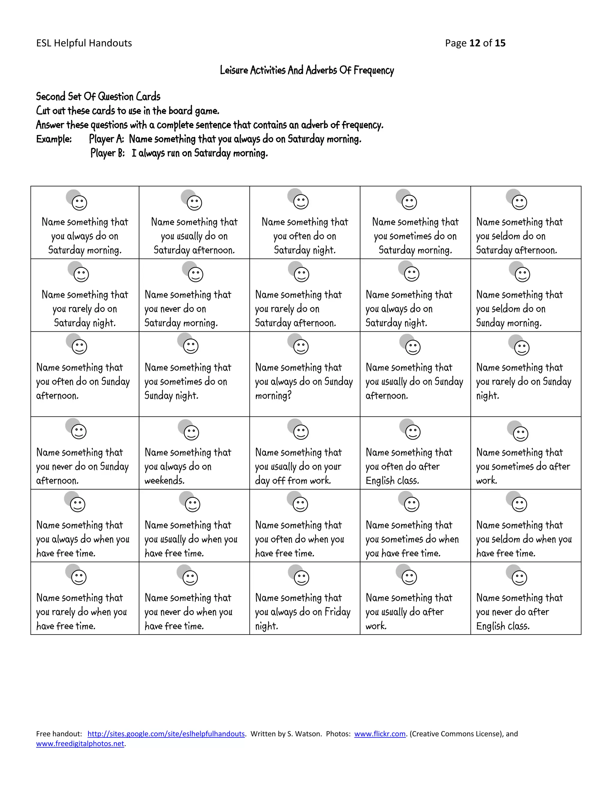 Leisure time activities and adverbs of frequency | PDF