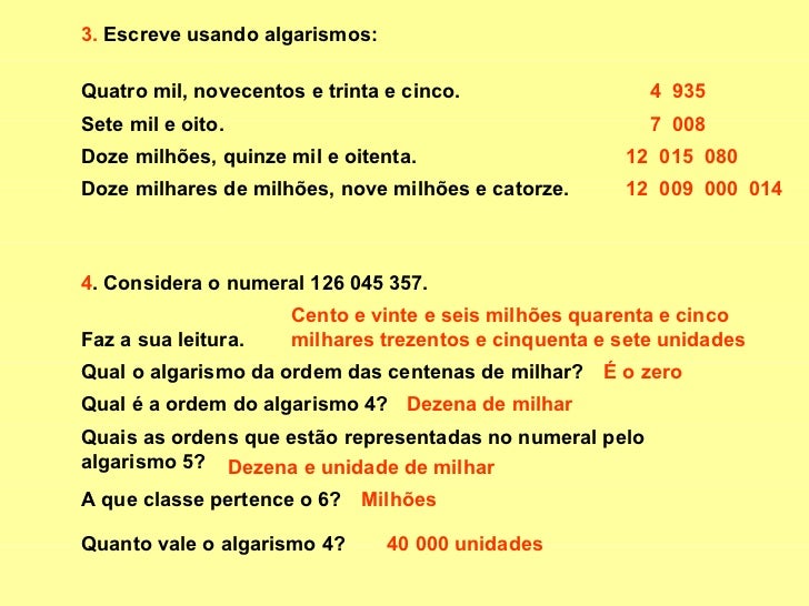 Leitura numeros