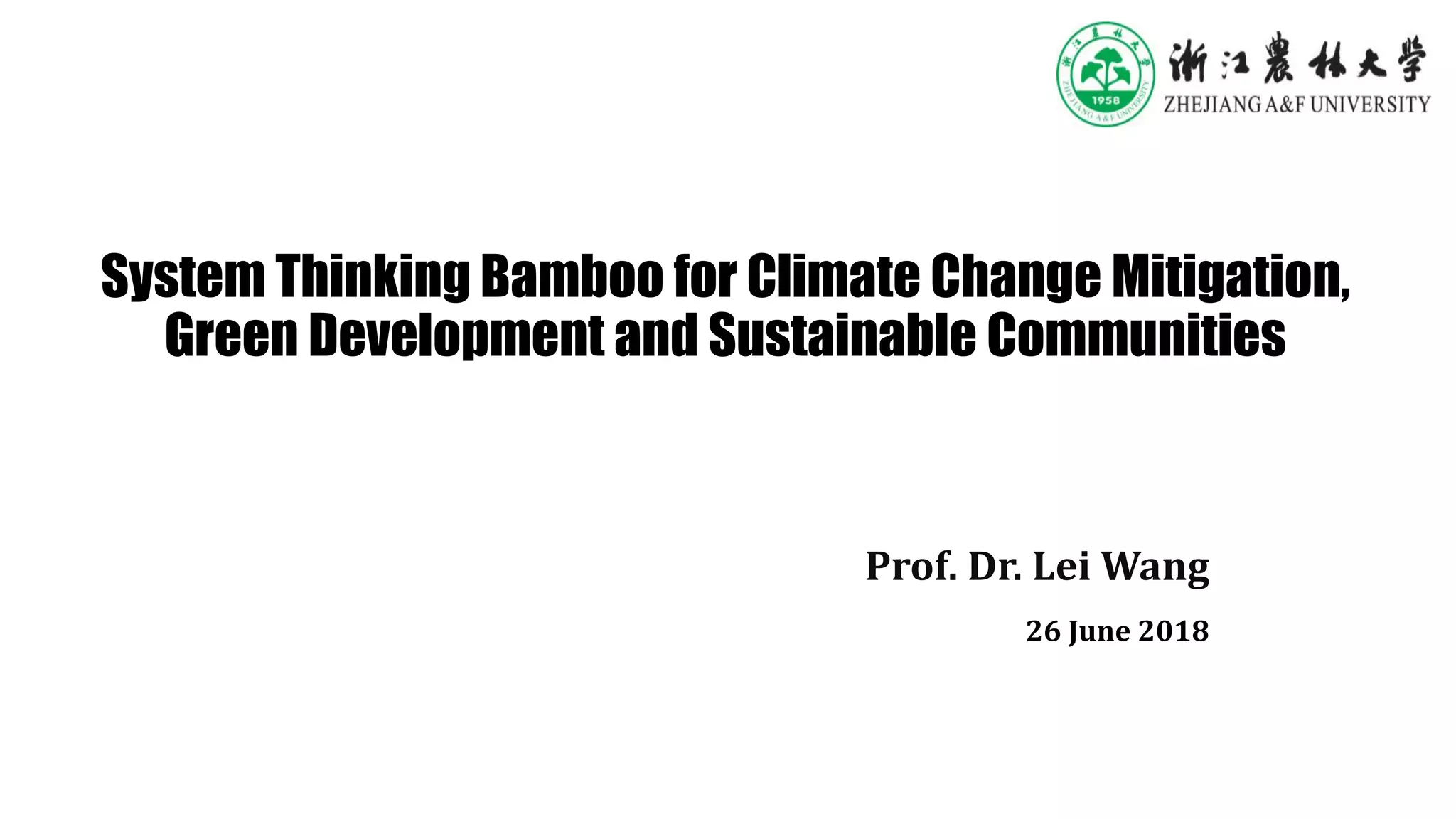 Lei Wang_System Thinking Bamboo | PPT | Free Download