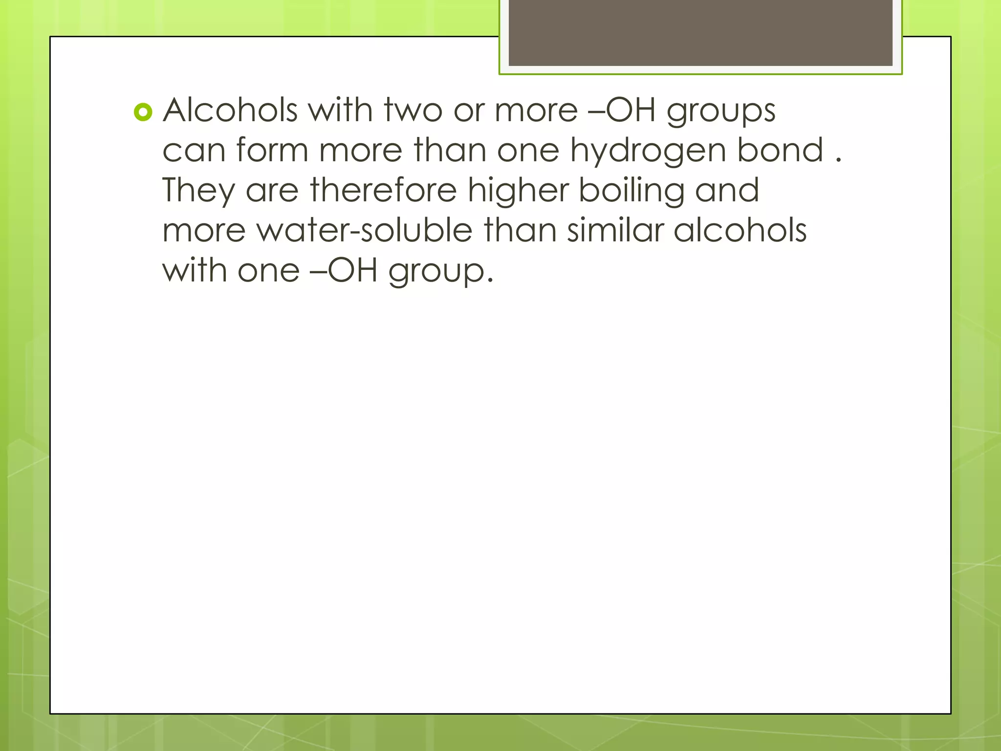 Alcohols | PPTX