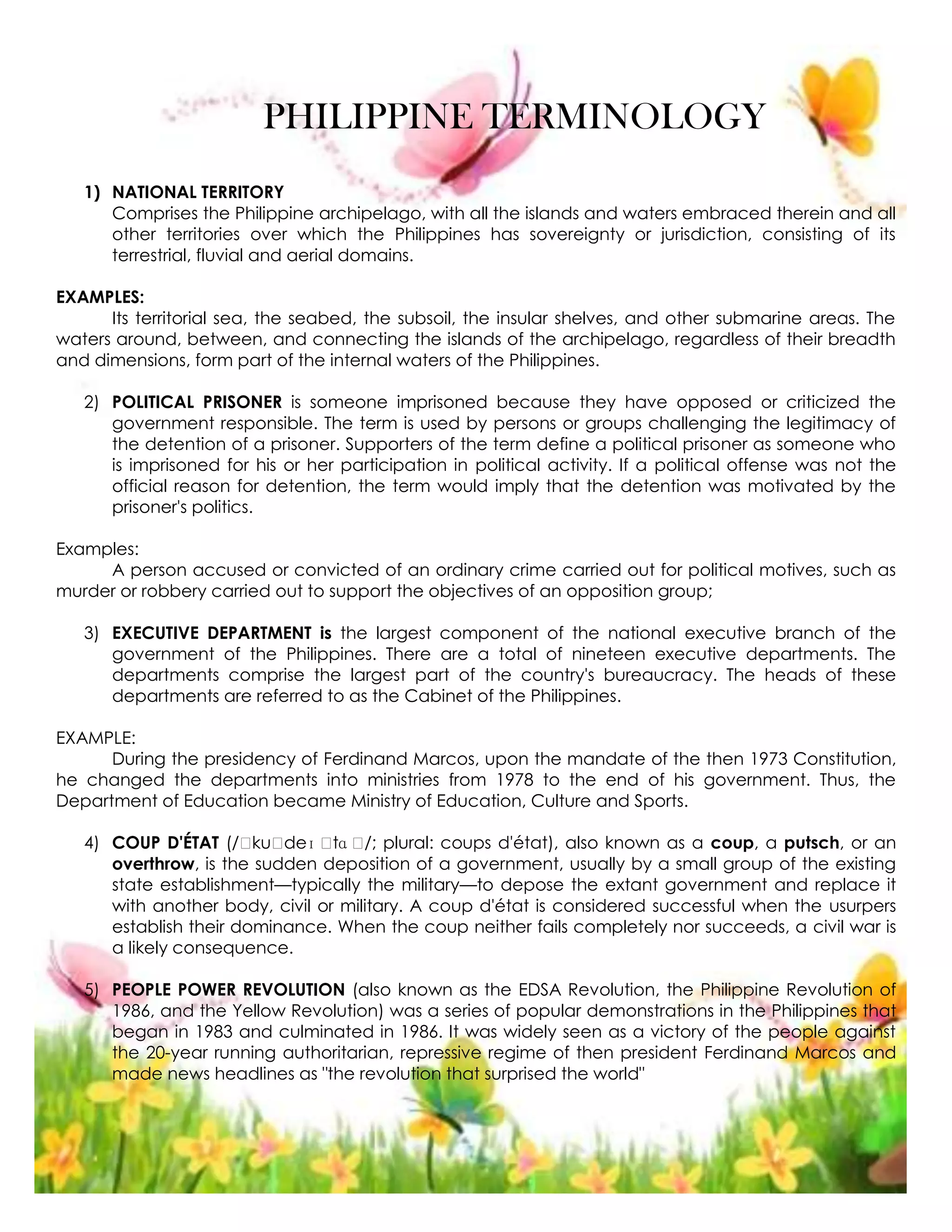 PHILIPPINE TERMINOLOGY | DOCX