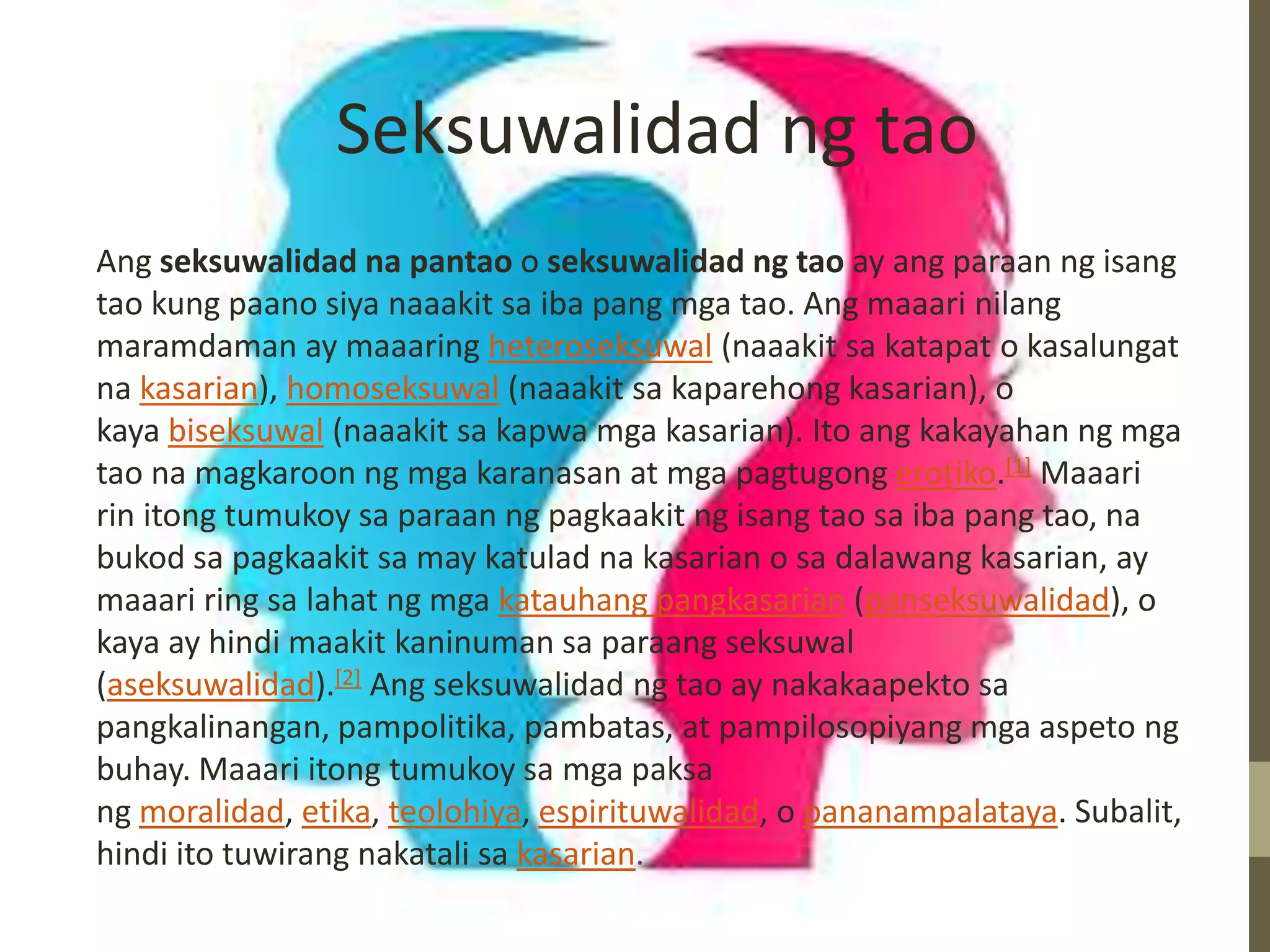 sekswalidad ng tao | PPTX