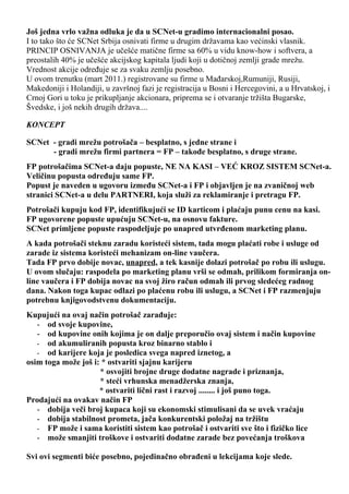 Osnovna ideja, koncept | DOC