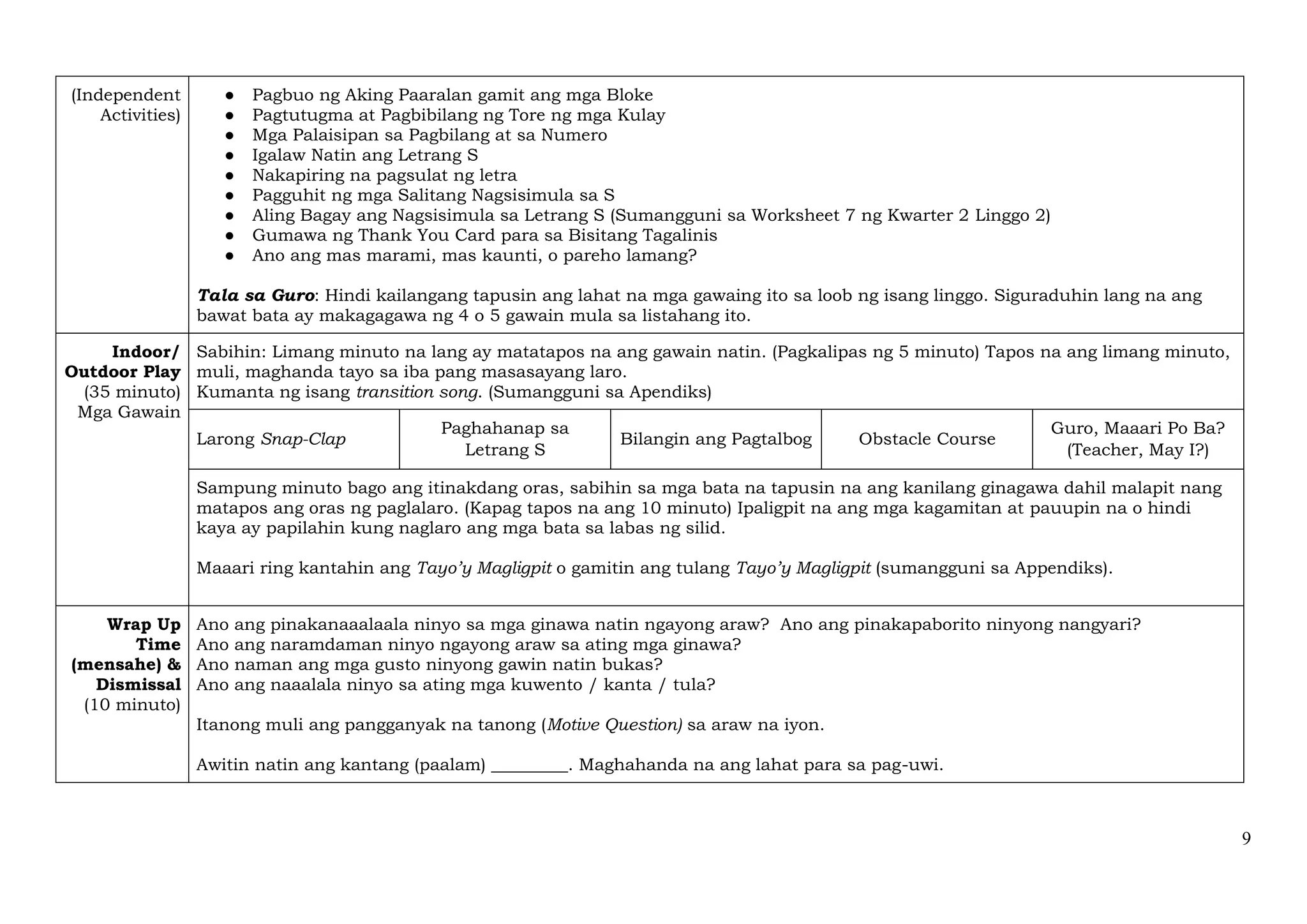 Lesson Exemplar_Kindergarten_Q2_Week2_v.2 | PDF