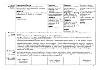 Kinder Week 1 Lessons Linggguhang Aralin | PDF