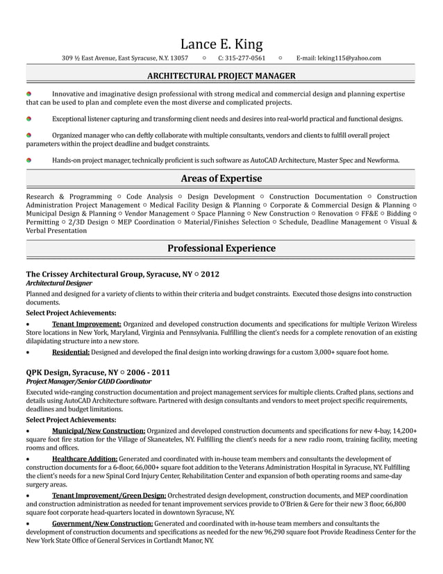 Lance E. King - Resume | PDF