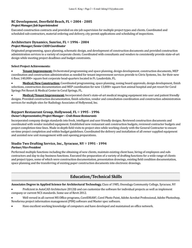 Lance E. King - Resume | PDF