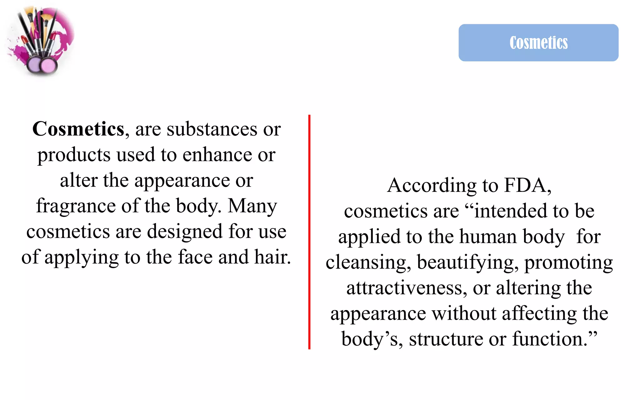 Chemistry of Cosmetics | PDF