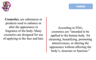 Chemistry of Cosmetics | PDF