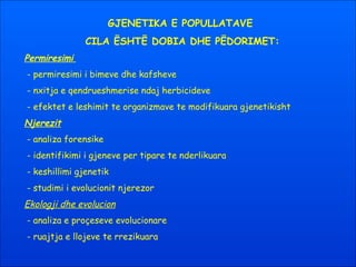 Leksionete gjenetikespop1(ndryshuar) | PPT