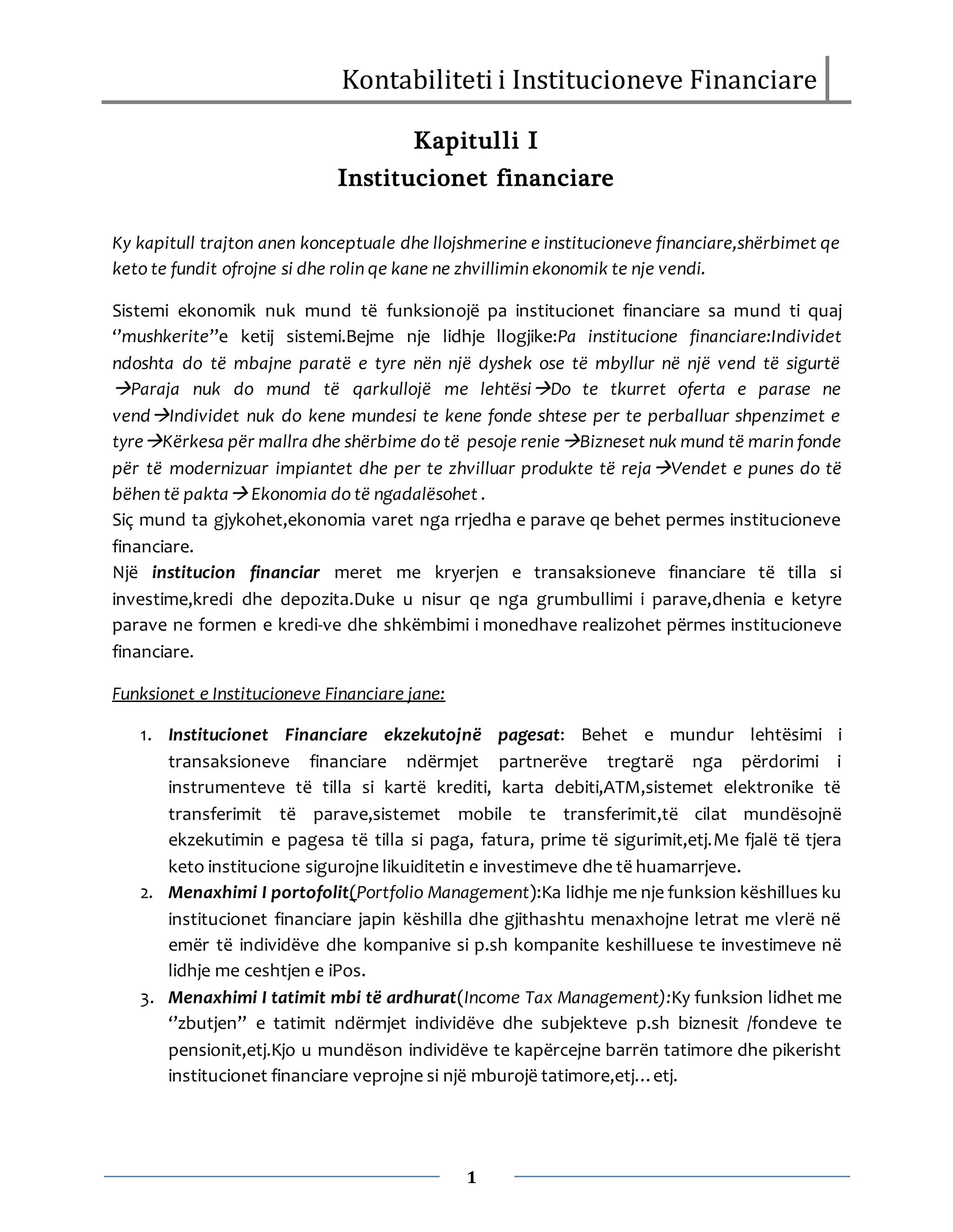 Institucionet financiare(leksion) | DOCX