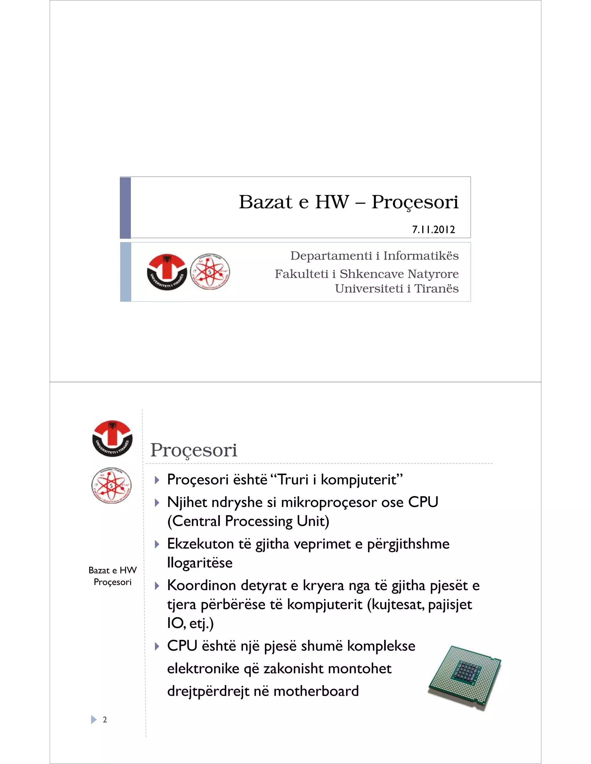 Leksioni 3 procesori | PDF
