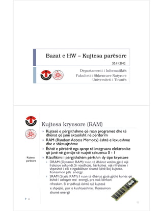 Leksioni 5 kujtesa paresore | PDF