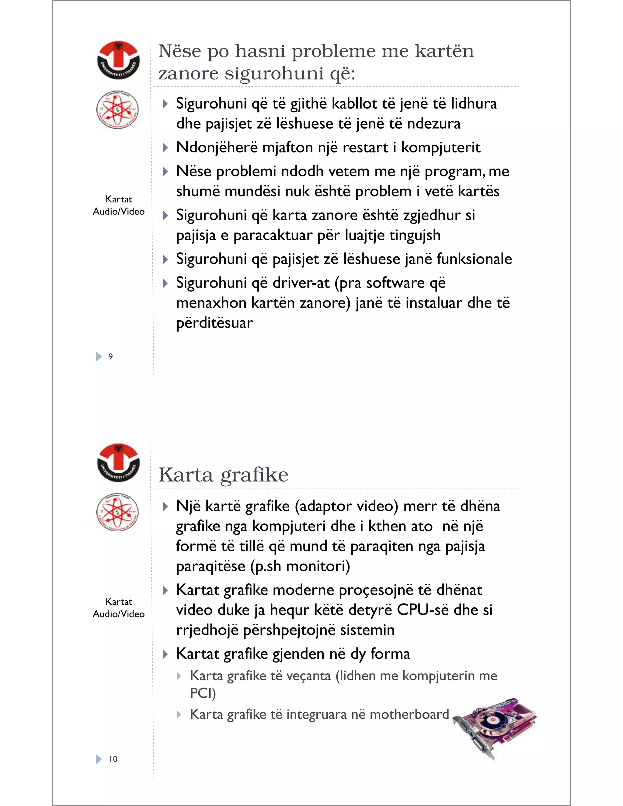 Leksioni 7 kartat audio-video | PDF