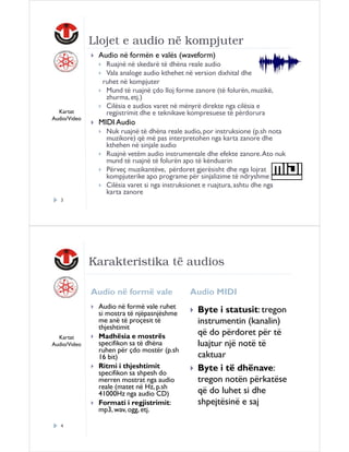 Leksioni 7 kartat audio-video | PDF