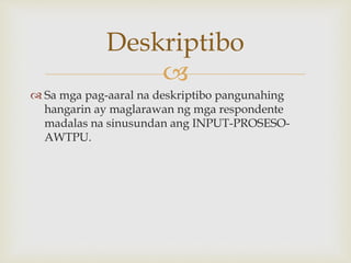 Leksyur at palihan sa aksiyong pananaliksik | PPTX