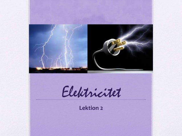 Elektricitet | PPTX