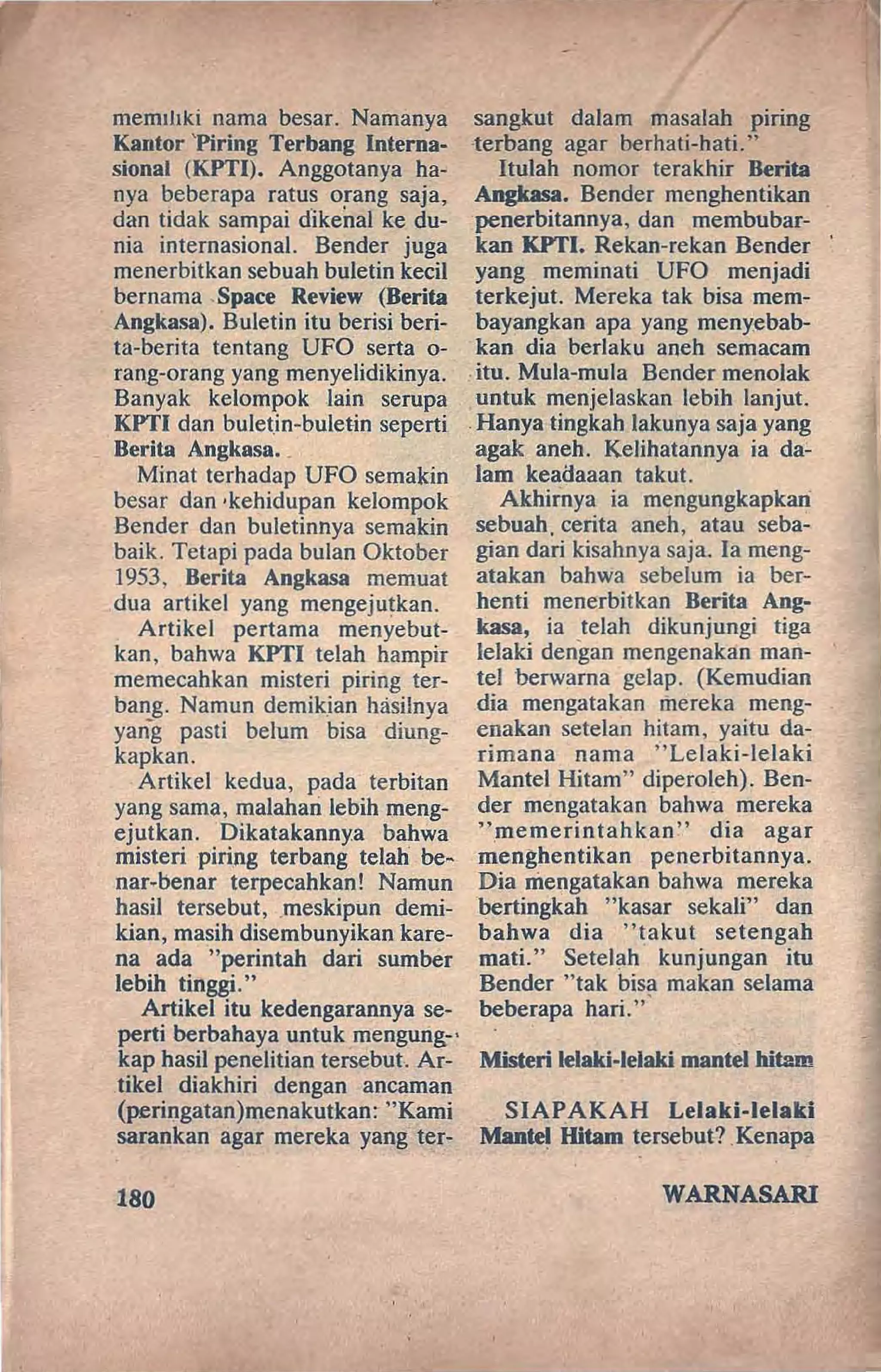 Lelaki Bermantel Hitam (MIB) | PDF