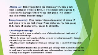 P blocks elements and introduction of group 16 and 17 | PPTX