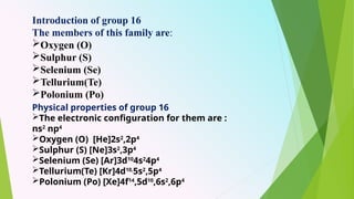 P blocks elements and introduction of group 16 and 17 | PPT