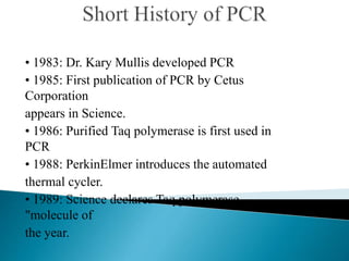 Polymerase Chain Reaction (PCR) | PPTX