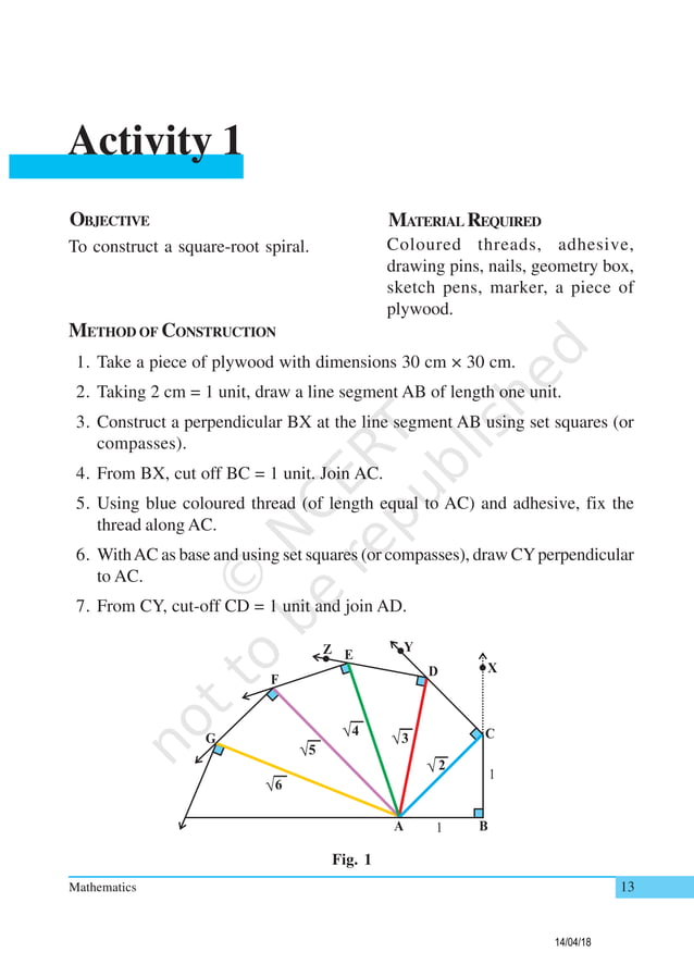 Maths practical activities class 9.pdf | Homework and Study | Education