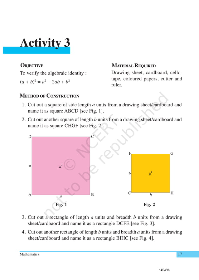 Maths practical activities class 9.pdf | Homework and Study | Education