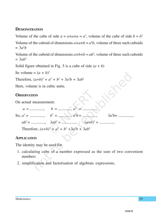 Maths practical activities class 9.pdf | Homework and Study | Education