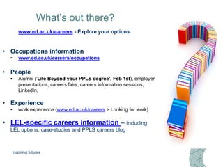 Planning for your Future, for Year 2 Linguistics and English Language ...