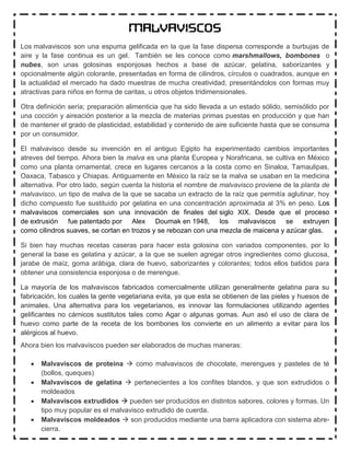 Función de los ingredientes - Bombones | PDF