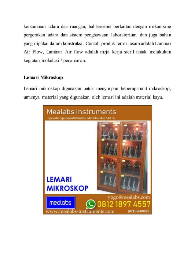 Lemari laboratorium Stainless | DOCX
