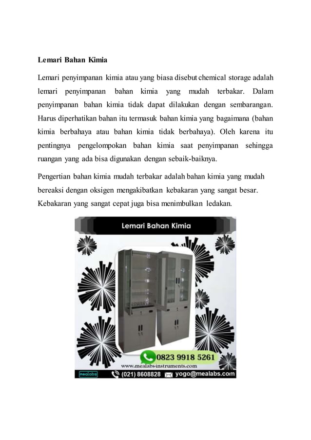 Lemari laboratorium Stainless | DOCX
