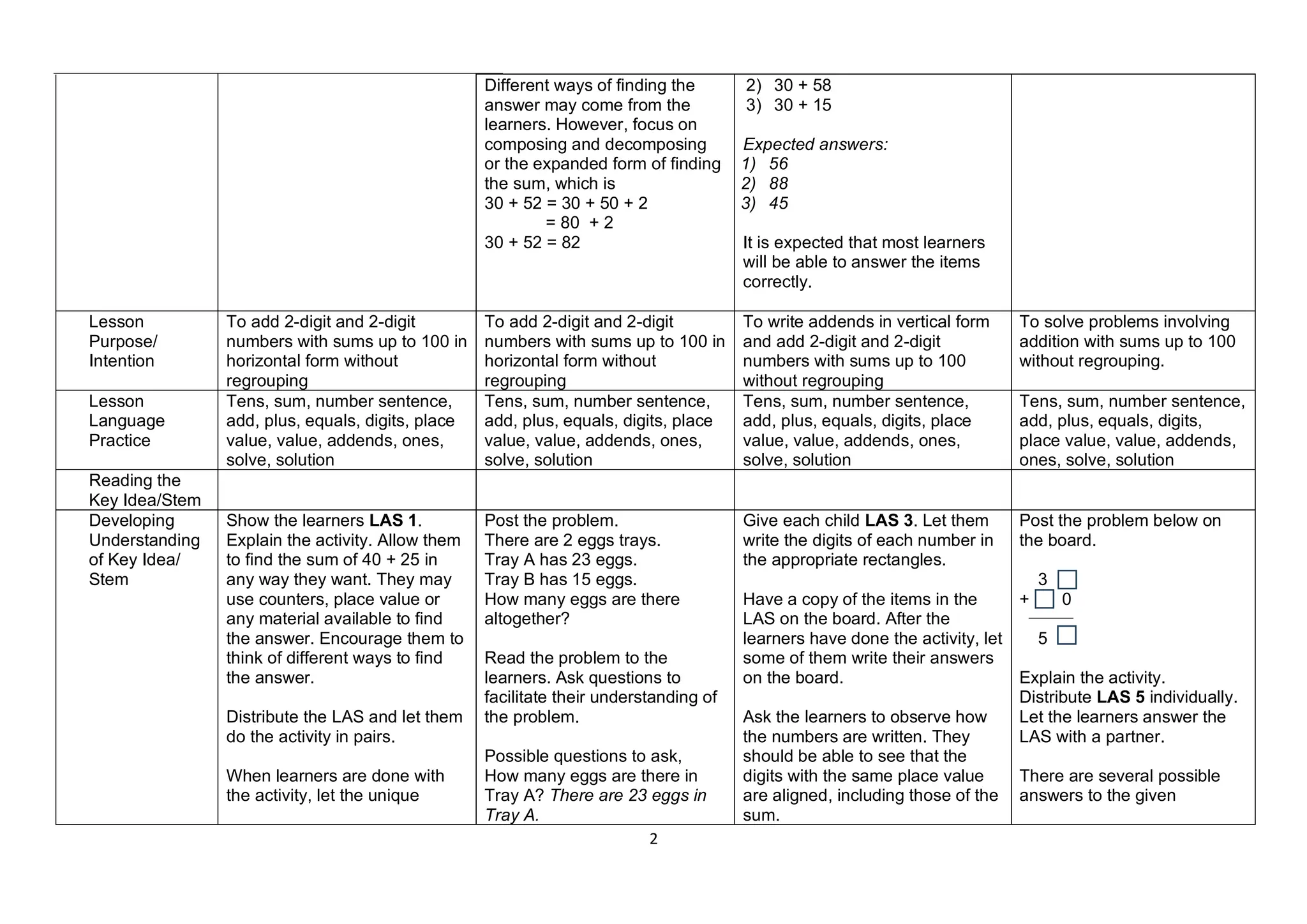 math exemplar grade 1 quarter 1 week six | PDF
