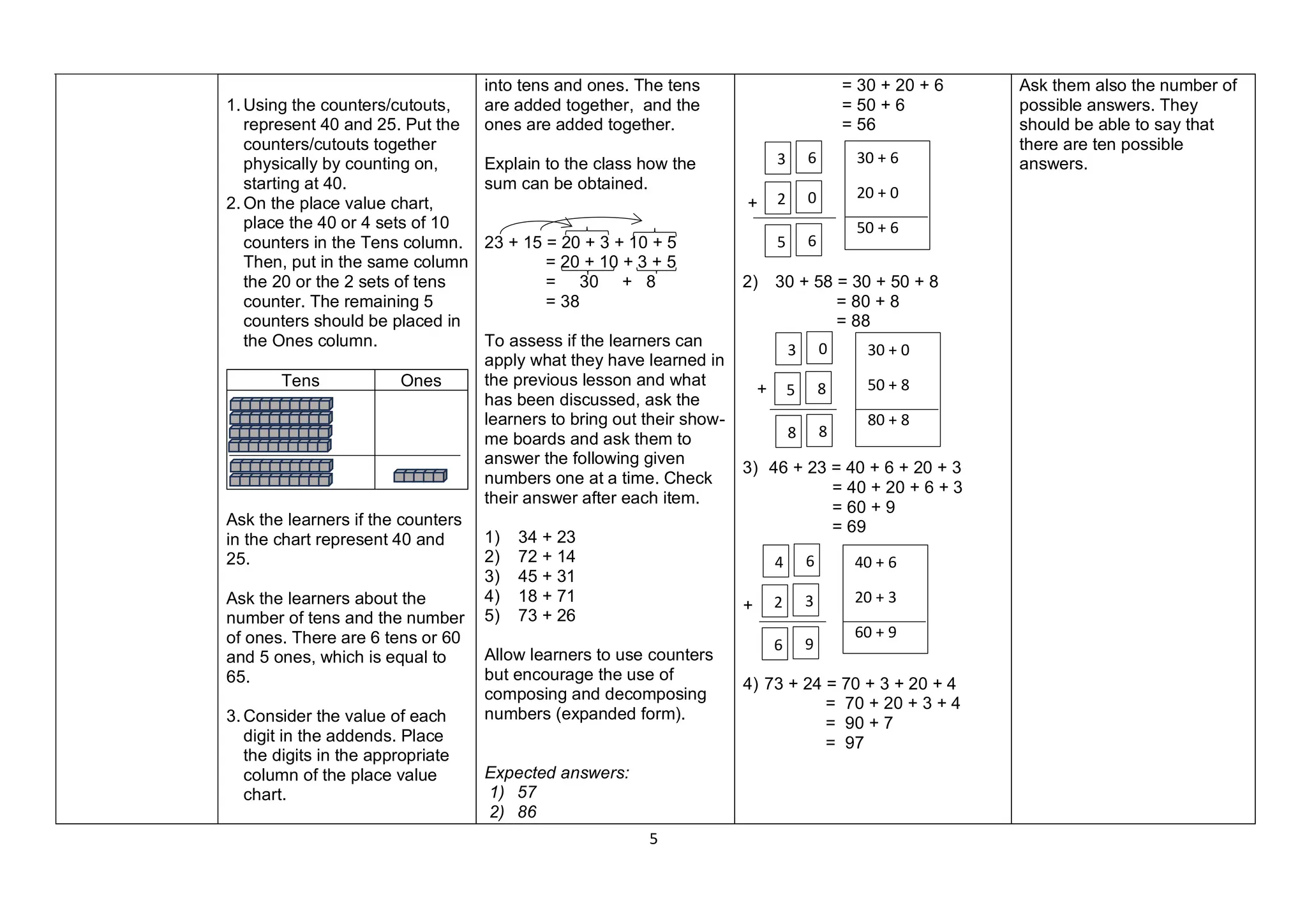 math exemplar grade 1 quarter 1 week six | PDF