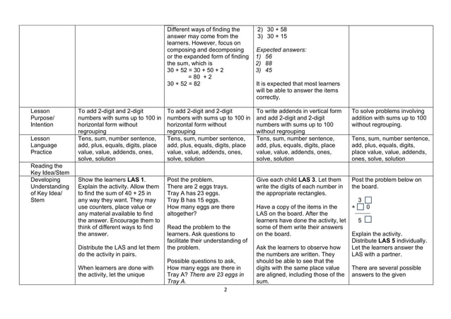 math exemplar grade 1 quarter 1 week six | PDF
