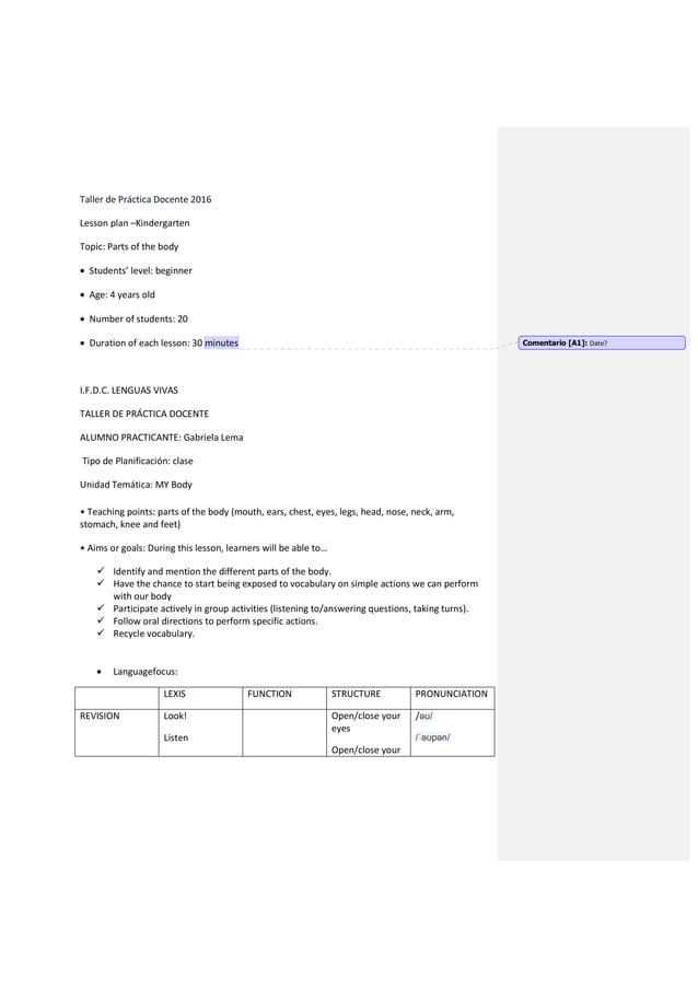 Lema – tpd – lesson plan 1 7 | PDF
